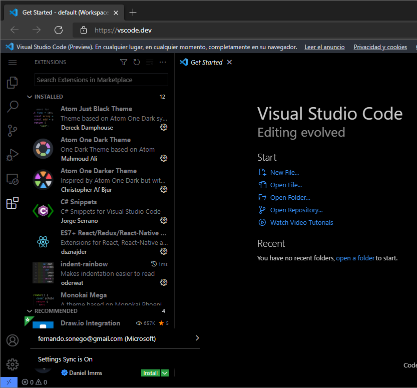 Visual Studio Code Web – Without Debugger